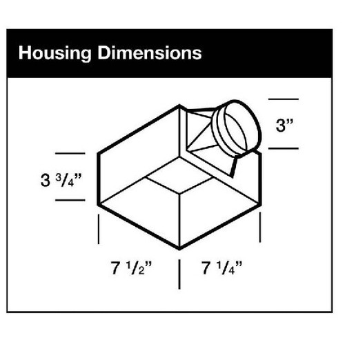 ReVent RVP50 Bathroom Exhaust Fan Housing Only *no Grille* Fan for sale ...
