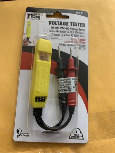 TES-111 Twin Probe Voltage Tester, Neon Light Indicates Presence 90-300 ...