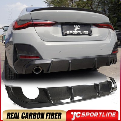 For 2021-23 BMW 4SERIES G26 440i 430i REAL CARBON Fiber Rear Bumper ...