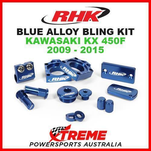RHK MX BLUE ALLOY BLING KIT KAWASAKI KX450F KX 450F KXF450 2009-2015 ...