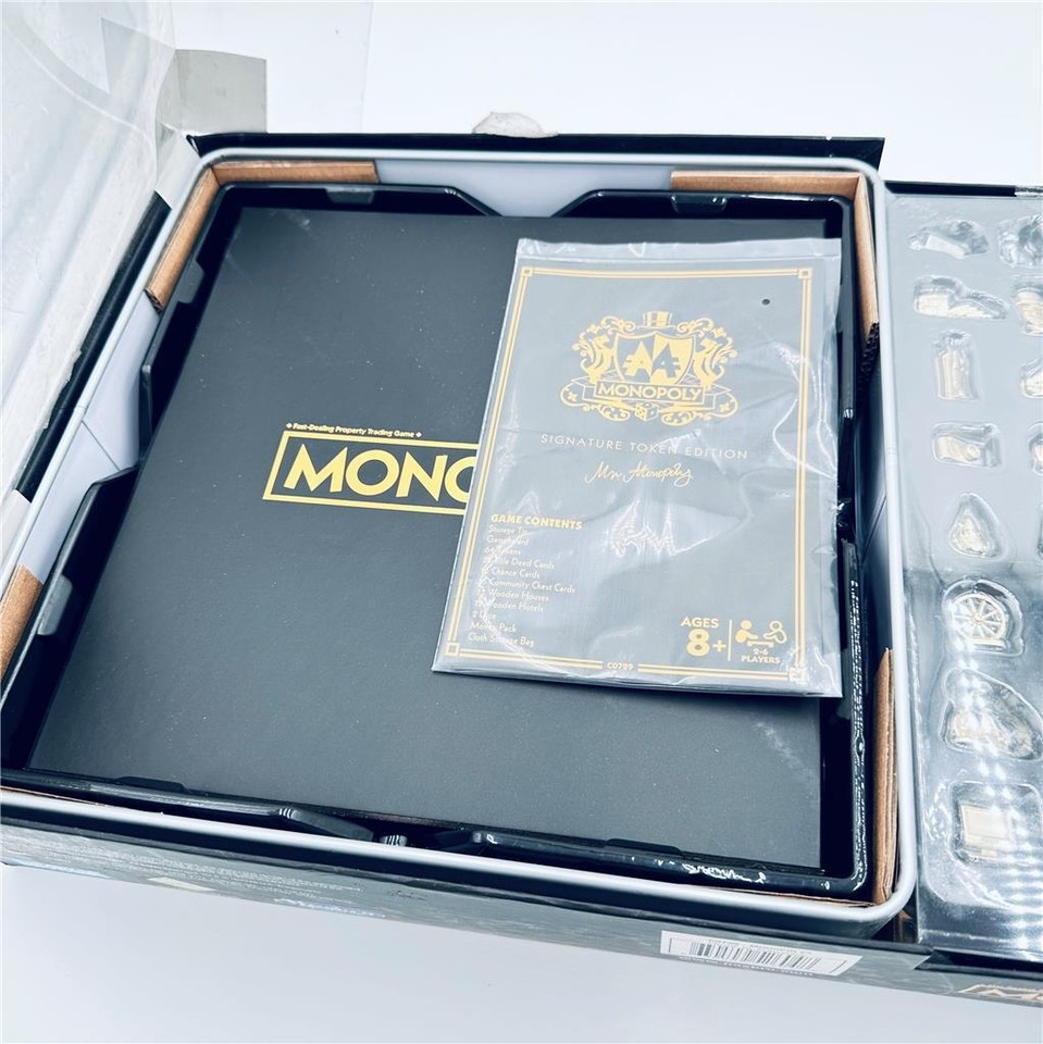 Hasbro Gaming Monopoly 64 Pieces Signature Token Edition Board Game ...