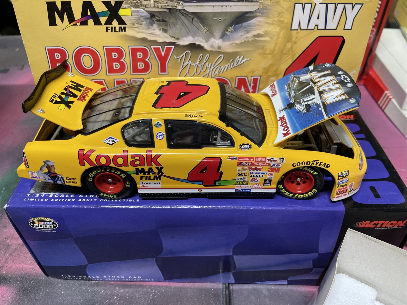 Action Bobby Hamilton #4 Navy Kodak Max Film DieCast Nascar Racing 1:24 ...
