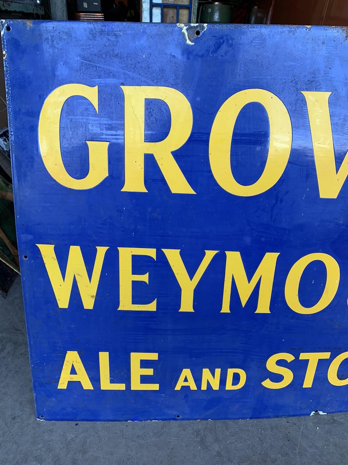 Groves Weymouth Ale And Stout Vintage Original Enamel Sign. | eBay UK