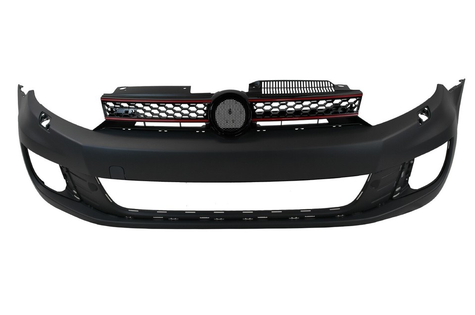 For 10-14 VW MK6 Golf 6 VI, GTI Style Front Bumper with Redline Front ...