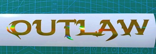 Outlaw Gold holographic decal sticker Vinyl car window bumper JDM | eBay