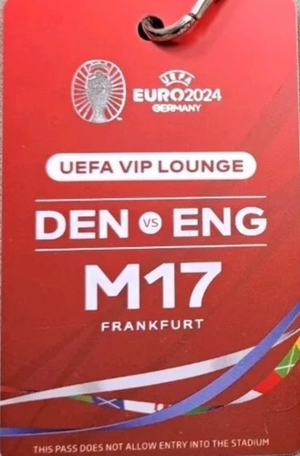 Used VIP Ticket Badge UEFA EURO 2024 M17 Denmark - England | eBay.de