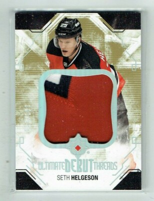 14-15 UD Upper Deck Ultimate Debut Threads Seth Helgeson /100 Rookie ...