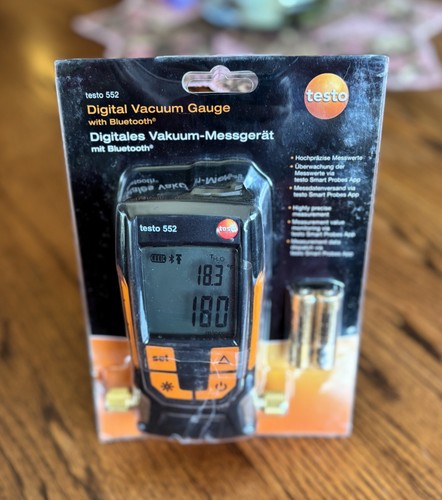 Testo 552 Digital Vacuum Gauge Micron Gauge w/ Bluetooth Support ...