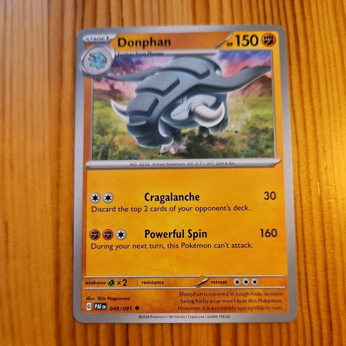 POKEMON S&V PARADOX RIFT TCG: Donphan /Uncommon #049/182 | eBay UK