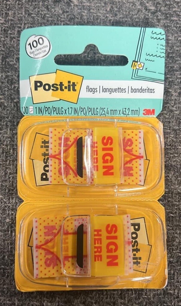 6 Packs Of Post-it Sign Here Flags | eBay