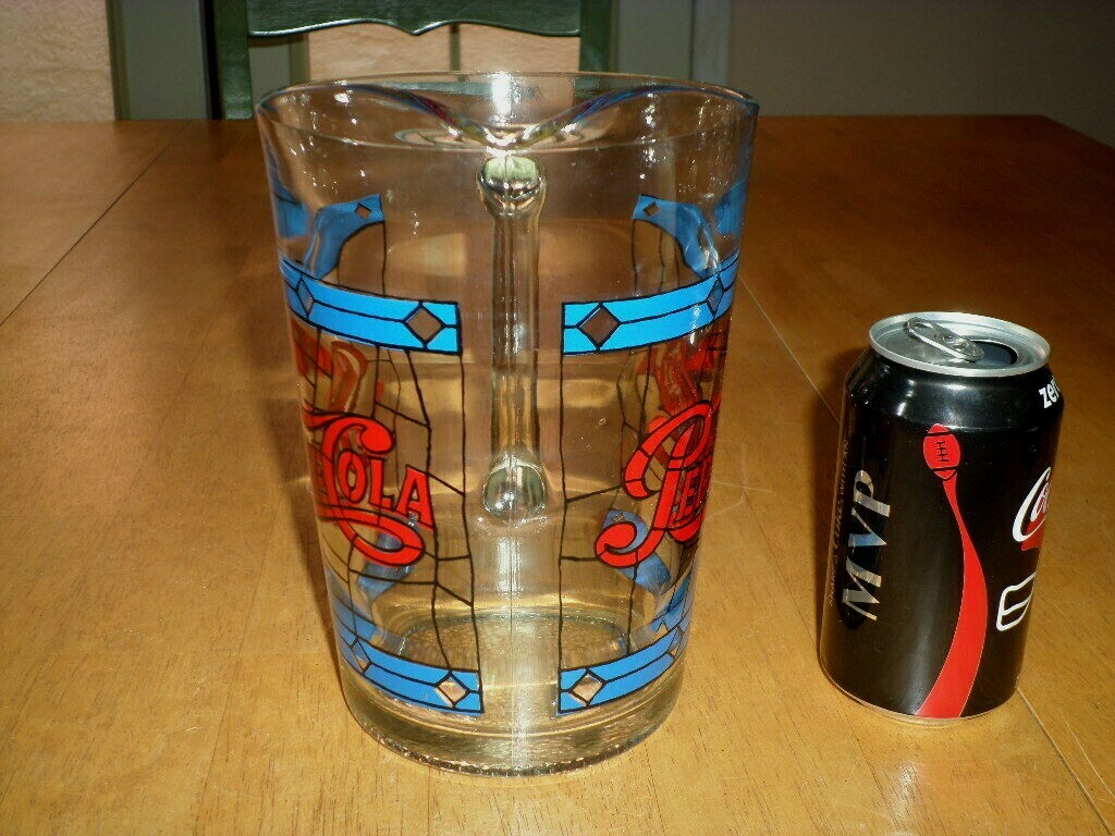 PEPSI-COLA SODA BRAND, JUMBO SIZED Glass Beer Pitcher, 60 fl.oz., #1970 ...
