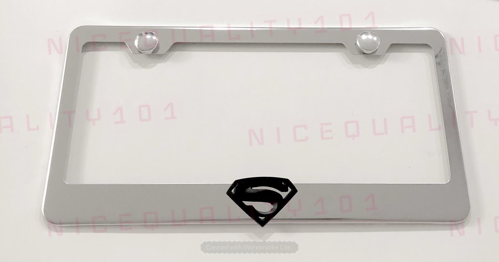 3D Superman Superhero Stainless Steel Chrome Finished License Plate ...