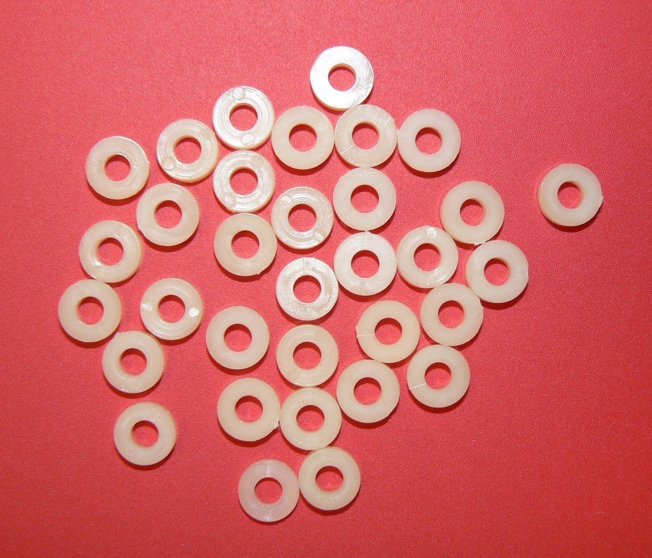 #6 Nylon Flat Washer - .140" ID. x .316" OD. x .099" Thick - Lot of 100 ...