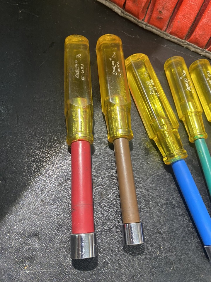 Snap-On Tools 6 PC Insulated Nut Driver Set Snap On Model ND-1070K C ...