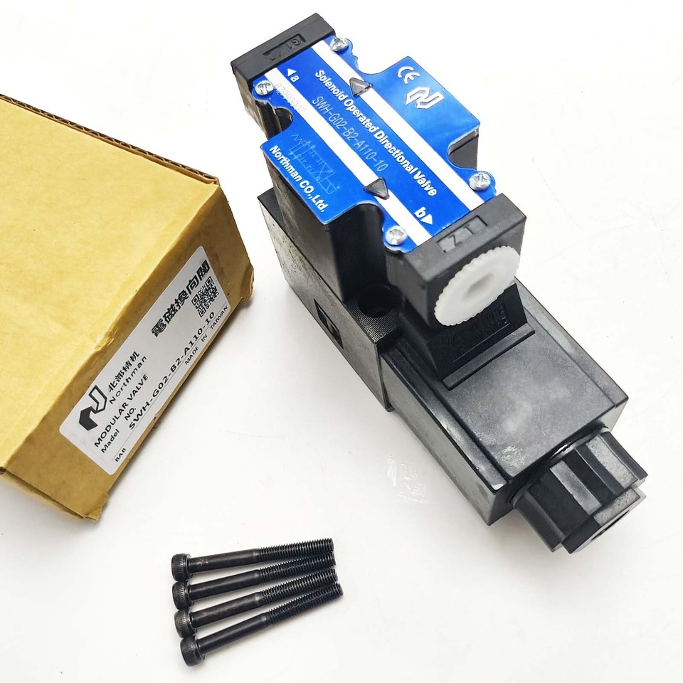 1x Solenoid Operated Directional Valve for Northman SWH-G02-B2-A110-10 ...