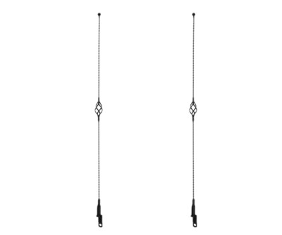 PAIR OFLOWRlDER CLASSIC 32" LONG CAGE TWISTED BICYCLE ANTENNA(SHOW PART ...