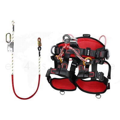Tree Climbing Saddle Arborist Harness Swivel Bridge Work Positioning ...