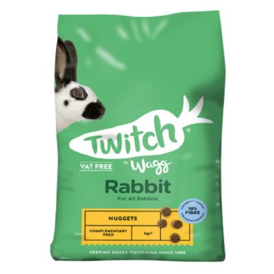 TWITCH RABBIT - (2kg to 10kg) - Wagg Bunny Brunch Nuggets Food Lop Pet ...