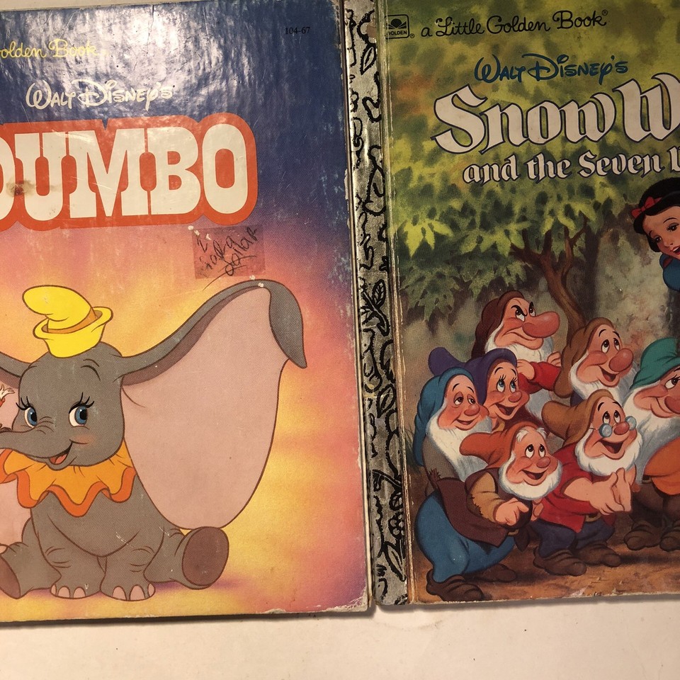 Disney Lot Of 2 Golden Books Dumbo Snow White | eBay