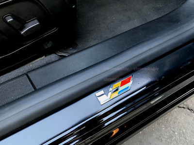 2x 3D V-SERIES LOGO Door Step Emblem plate Sills Badge Sticker Interior ...