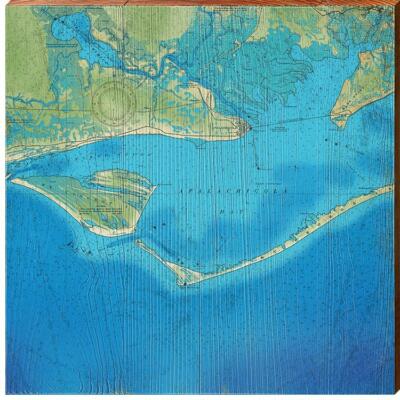 Forgotten Coast, Florida Topographical Styled Map Square Wall Art | eBay