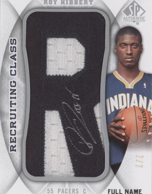 2008-09 SP Authentic - Recruiting Class Manufactured Letter Patch Roy ...