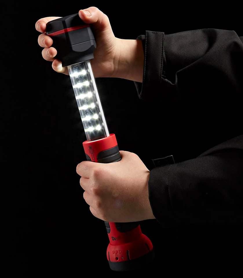 Diall Rechargeable LED Torch, Red/Black Plastic & Rubber Work Light ...
