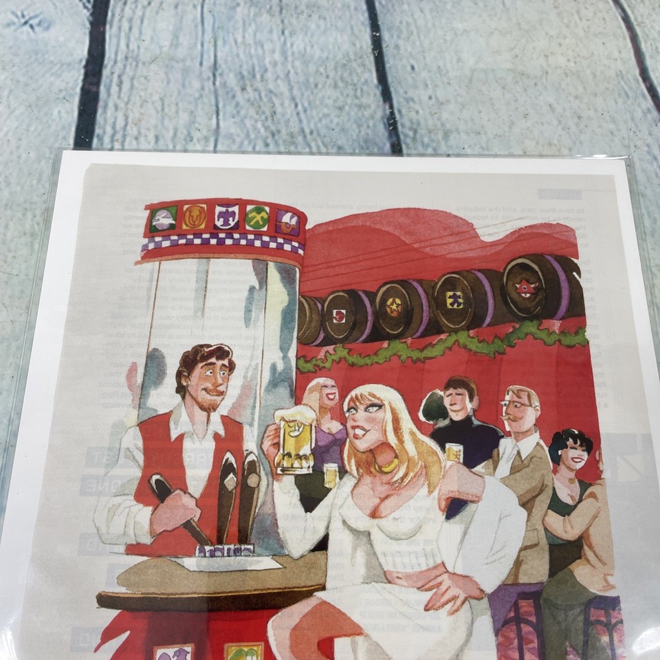 2013 Sexy Adult Cartoon Beer Bar Lady Print Ad/Poster Pinup Art ...