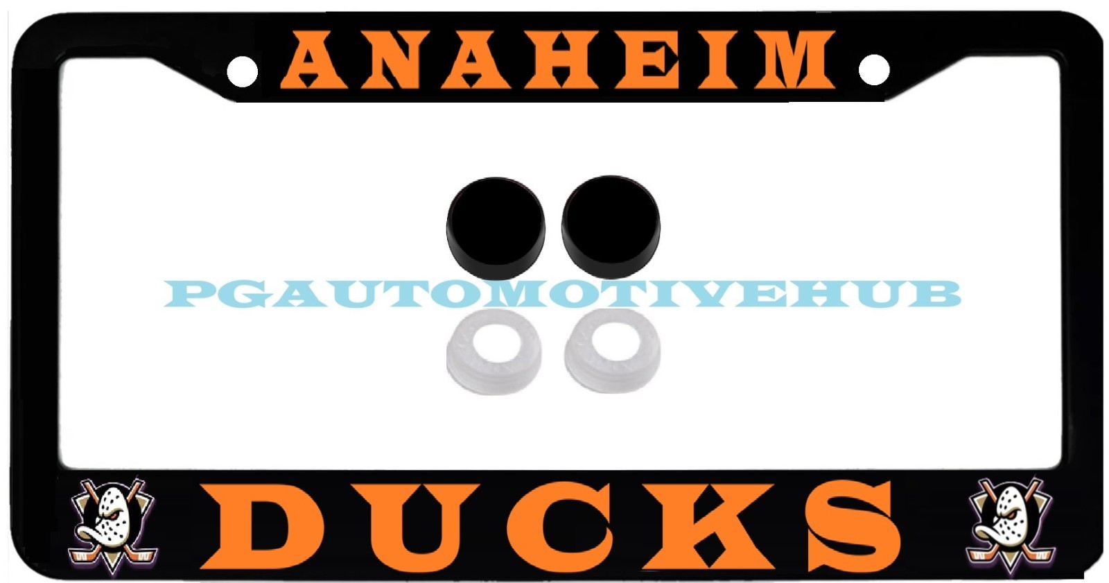 License Frame Black Stainless Steel Vinyl Letters/Logos for Anaheim ...