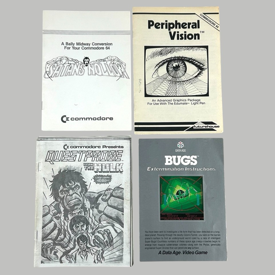 Lot of 11 Commodore 64 Game Cartridges & Manuals Vtg Computer Games | eBay