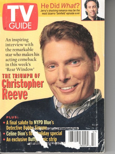 TV Guide Magazine 11/21/98 Christopher Reeve | eBay