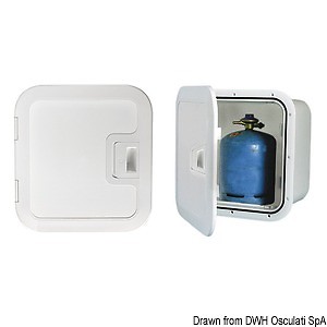 Gas Bottle Storage Locker With Vent Box White NEW Caravan Yacht Boat ...