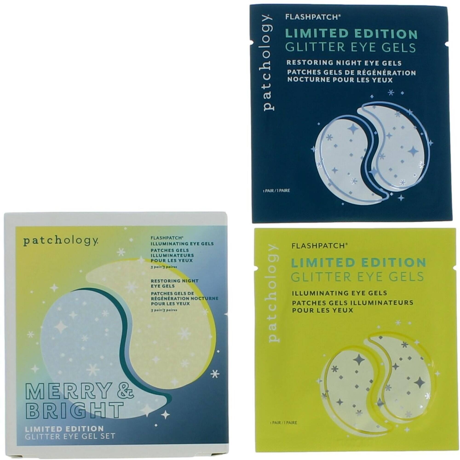 Patchology Women's Eye Patch Merry & Bright Glitter, Pack of 6 ...