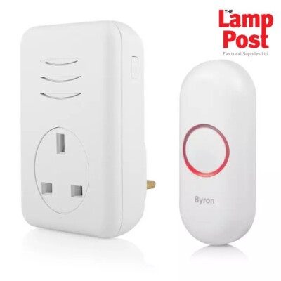 Byron DBY-22313UK Wireless Doorbell Set Plug Through 150m Range 16 Melodies | eBay UK