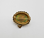Antique Victorian PSCO signed Circle Pin Brooch Gold tone green stone ...
