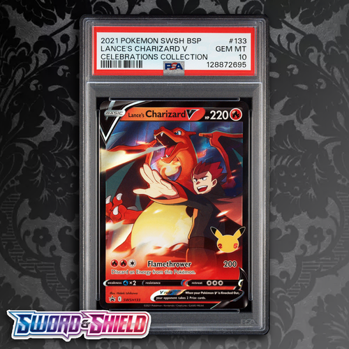 Pokemon TCG: Celebrations - Lance's Charizard V SWSH 133 Promo [PSA 10 ...