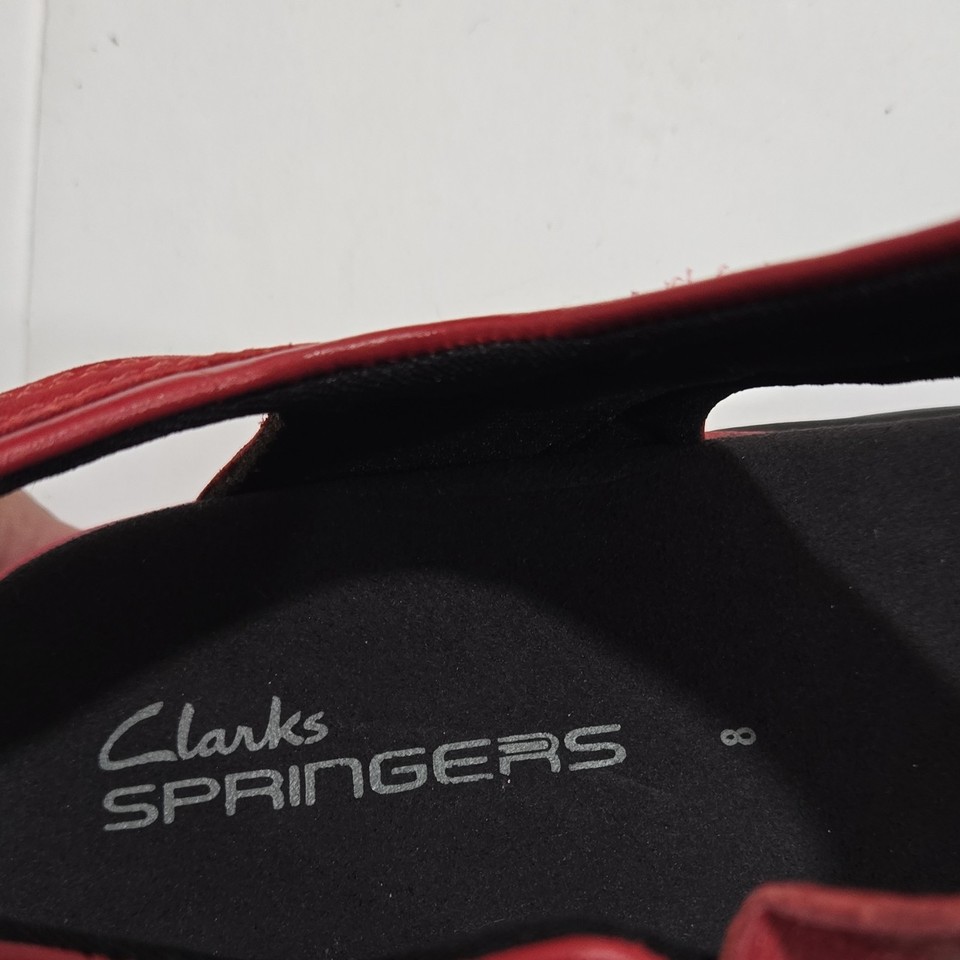 Clarks Springers Red/Black Sport Sandals Women’s Size 8 Adjustable ...
