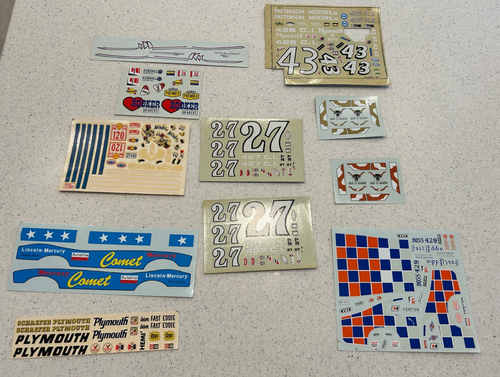 LOT OF ASSORTED ORIGINAL JOHAN DECAL SHEETS Petty, Fast Eddie etc. | eBay