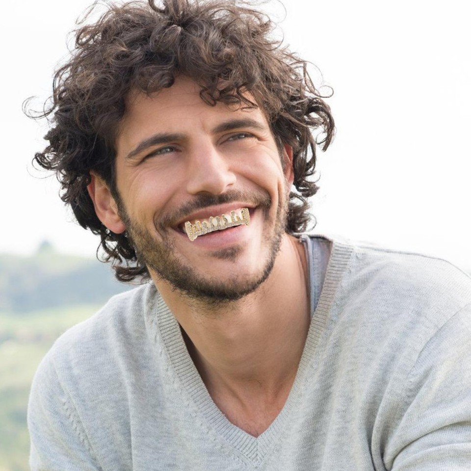 Fake Teeth Mouth Grills Front Tooth Crown Gold Punk Custom | eBay Australia