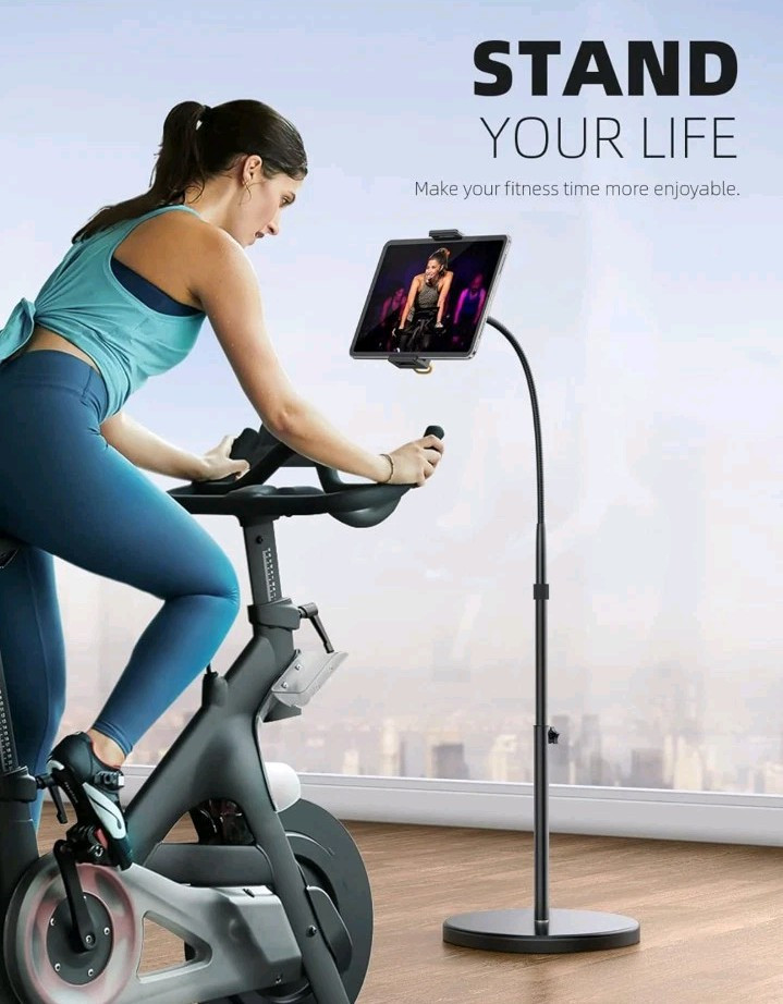 Lamicall FT01 Black Portable Adjustable Heavy Duty Tablet Floor Stand 5 ...