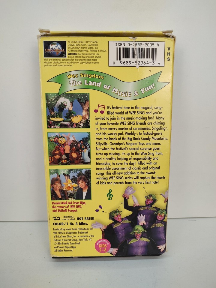 Wee Sing Wee Singdom VHS Children's Music Sing-Along Video MCA ...