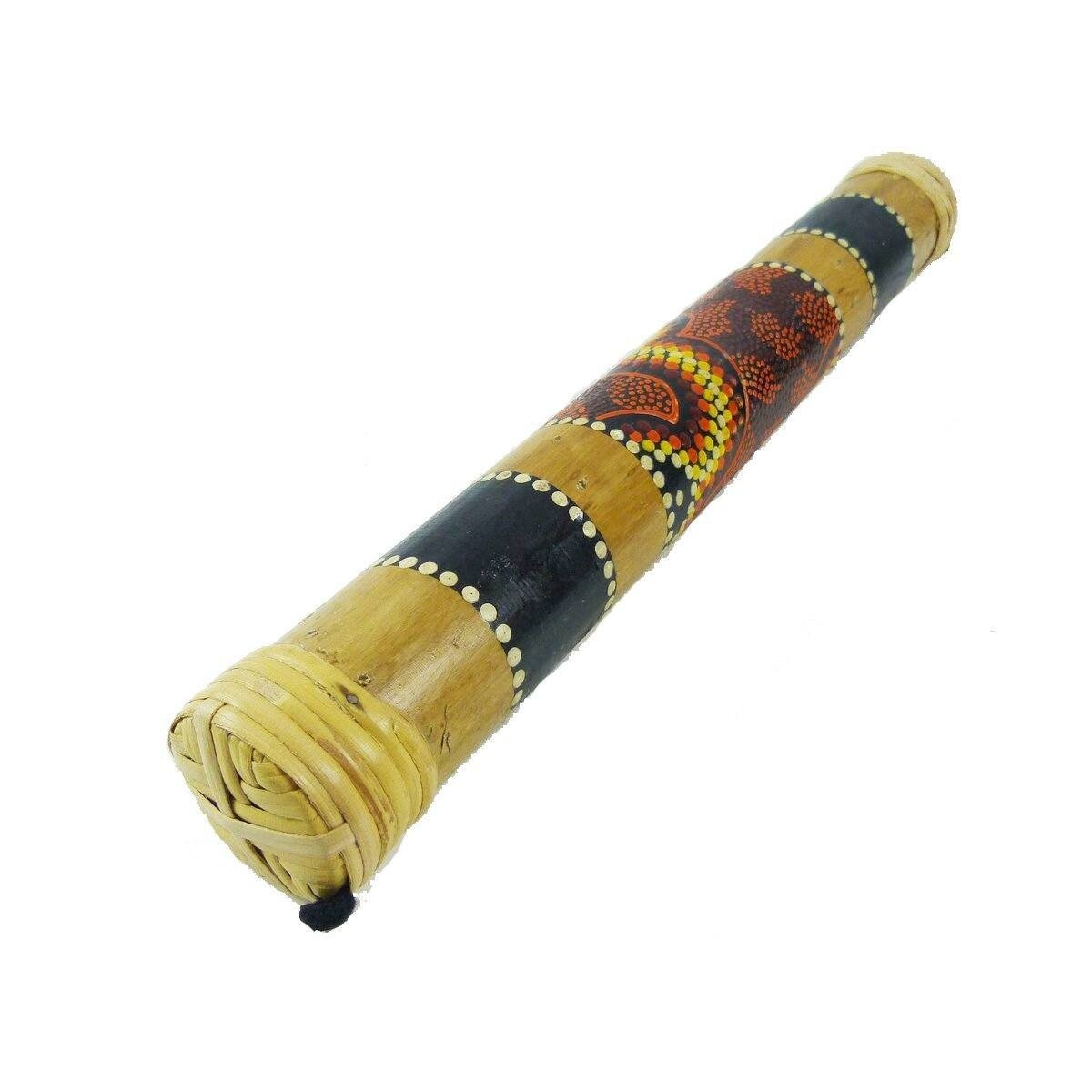 Regenmacher Rainstick Rainmaker Bambus Musik Instrument Rhythmus bemalt ...