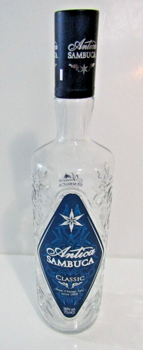 CLASSIC SAMBUCA EMPTY SPIRIT BOTTLE 70cl GARDEN BAR FILM PROP UPCYCLING ...
