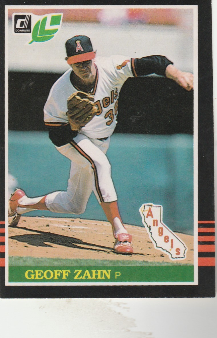 FREE SHIPPING-MINT-1985 Donruss Leaf #53 Geoff Zahn Los Angeles Angels ...