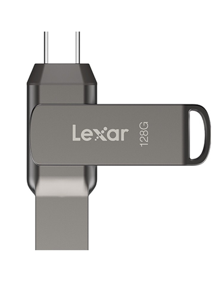 Lexar JumpDrive Dual Drive D400 128GB USB 3.1 Type-C Flash Drive ...
