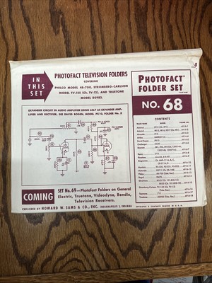 Sams Photofact Television Folder Set 68 | eBay