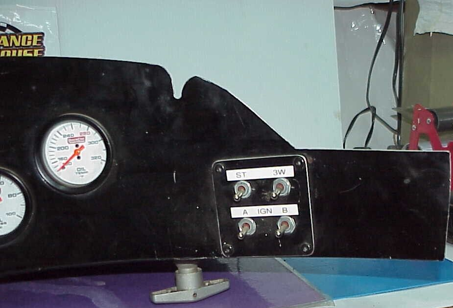 Dash Panel with MSD Box & Coil Oil &Fuel Pressure Water & Oil ...