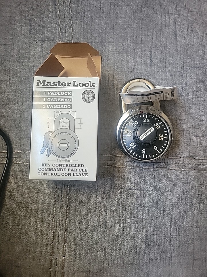 Vintage Combination Padlock Key-Controlled Master Lock #1525 NOS | eBay