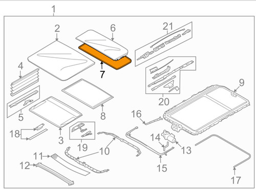 NEW BMW X5 E70 REAR GLASS SUNROOF SEAL 54137127565 OEM | eBay