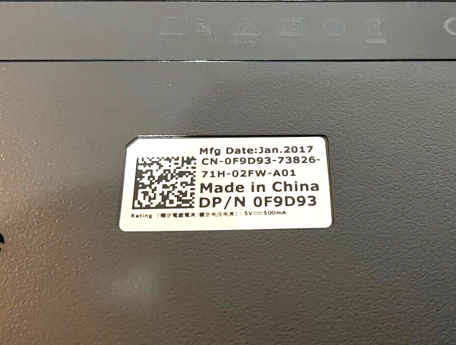 Lot of 15 x Dell F9D93 USB Wired Multimedia Keyboard KB522p USB Hub ...